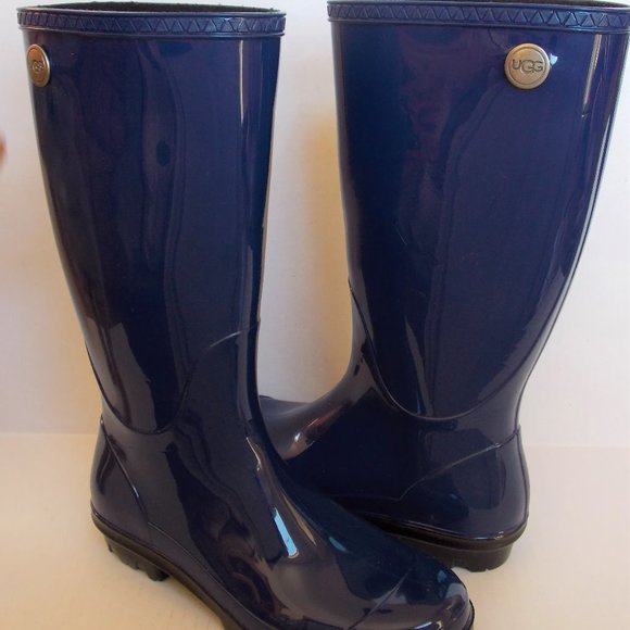 UGG | Shoes | Ugg Australia Shaye Tall Rain Boots Blue Jay New | Poshmark